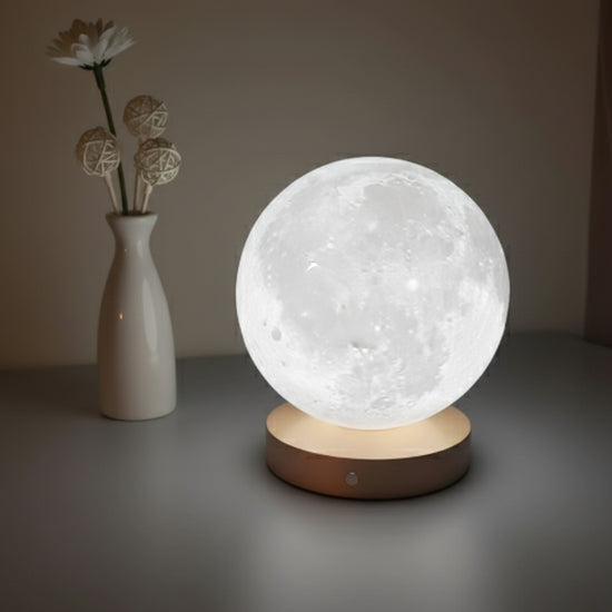 Lampe Lune LED 10cm - Veilleuse Étoilée pour Chambre d'Enfant, Cadeau ...